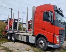 Volvo FH 540 mit Palfinger ladekran + Holz-Anhänger kamion za prevoz drva