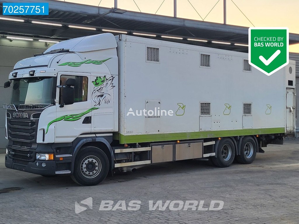 Scania R620 6X4 Cattle transport Ladebordwand Euro 6 kamion za prevoz stoke