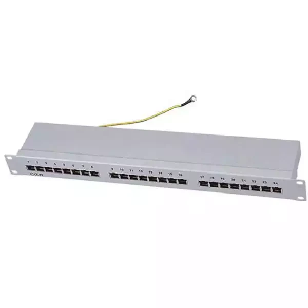 Patch panel 191U sa 24 RJ-45 STP kat. 6 Fully Shielded, Krone LSA, držač kablova sa zadnje