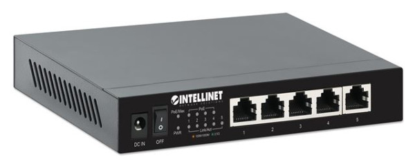 Intellinet 5-Port 2.5G Ethernet 55W PoE+ Switch, 561921