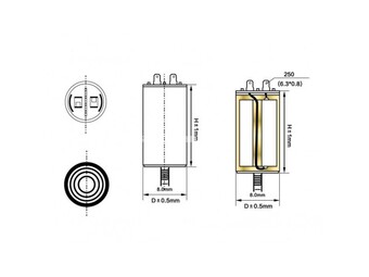 KONDEZATOR 50MF GMC 4PIN 450V/50HZ