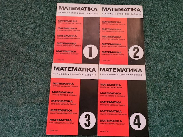 Matematika stručno-metodički časopis 1-4; 1982