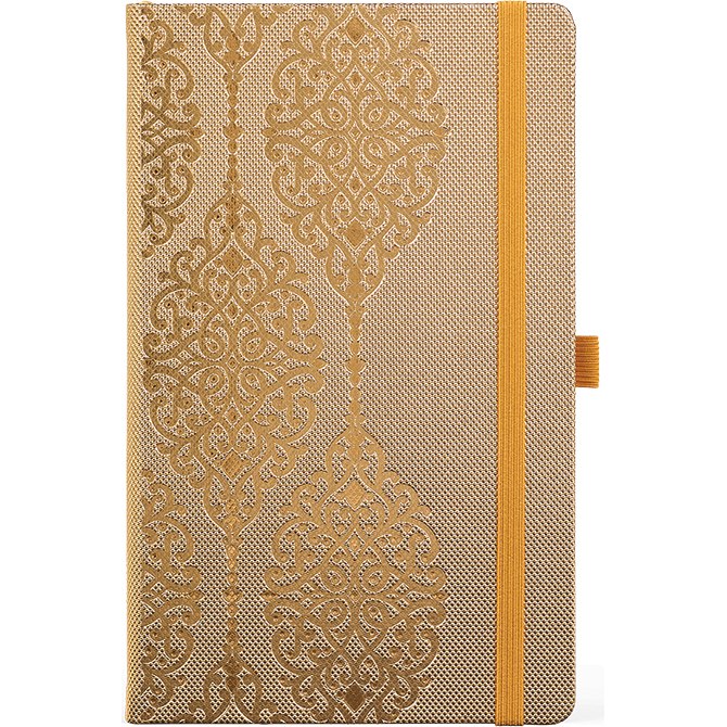 Notes 13x21cm linije 192strane s gumicom Oriental Charme Gold Arabesque FSC Castelli 0QO4LO-A90