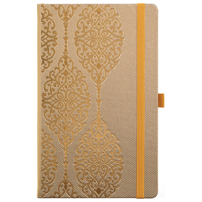 Notes 19x25cm linije 192strane s gumicom Oriental Charme Gold Arabesque FSC Castelli 0QO7LO-A90