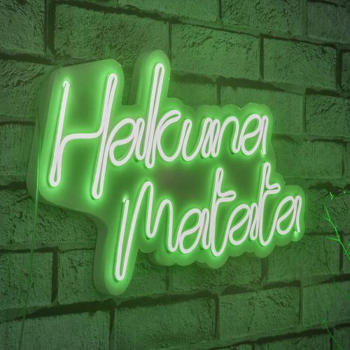 Hakuna Matata - Zelena dekorativna plastična LED rasveta