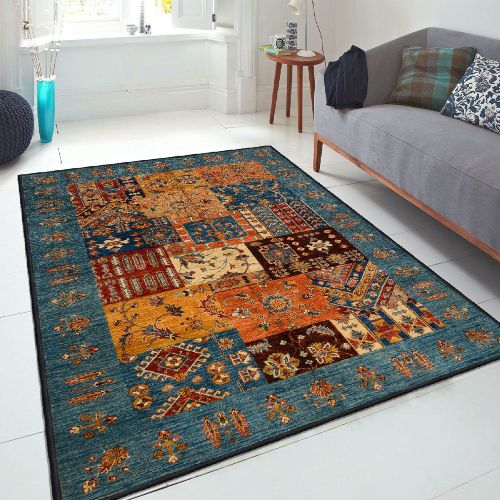 Tepih Conceptum Hypnose EEXFAB445-KLM u bojama Camel, Orange, Tile Red i Blue (160 x 230 cm)