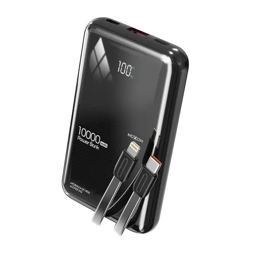 Power Bank prenosiva baterija Moxom MX-PB153 super brzi PD20W QC18W SCP22.5W 10000mAh 3A crni (MS)