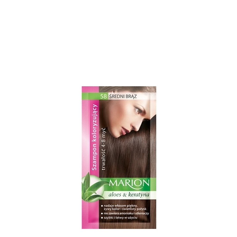 MARION COLOR ŠAMPON 40ML ALOE&KERATIN 58 MEDIUM BROWN