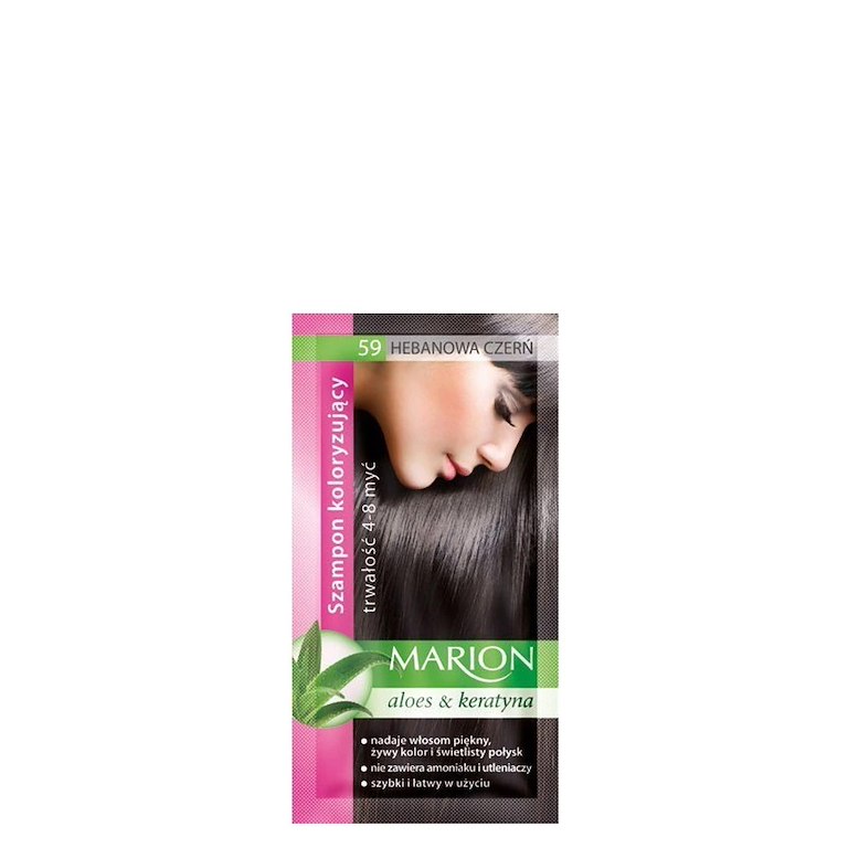 MARION COLOR ŠAMPON 40ML ALOE&KERATIN 59 EBONY BLACK