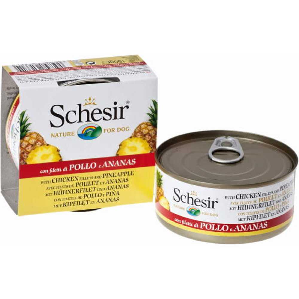 Schesir konzerva za pse - Piletina i ananas 150g