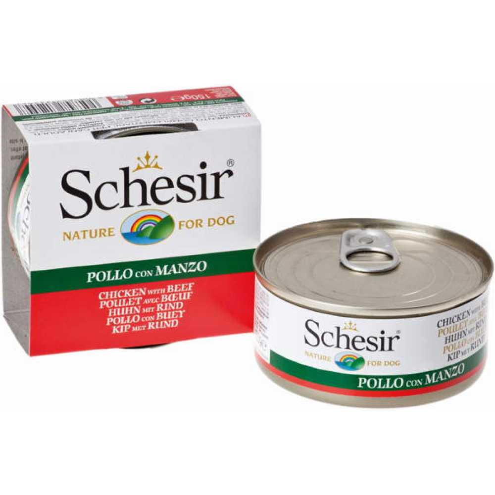 Schesir konzerva za pse - Piletina i govedina 150g