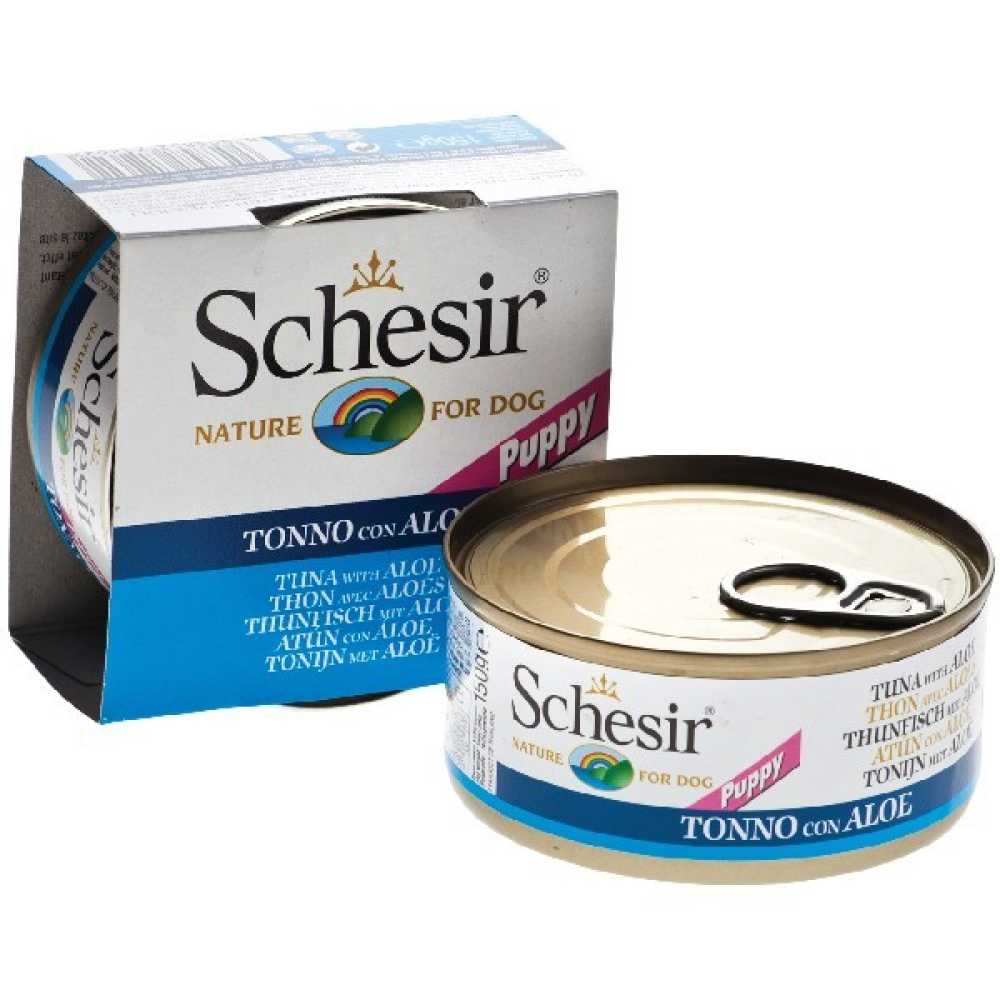 Schesir konzerva za pse Puppy - Tuna sa alojom 150g