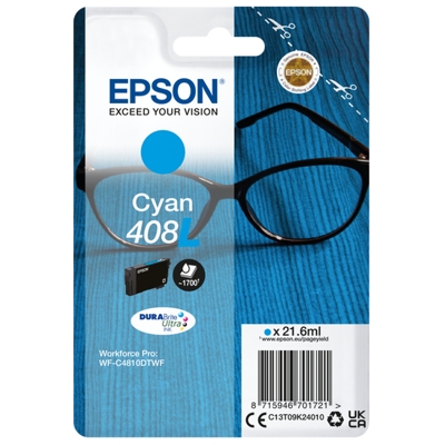 EPSON mastilo DURABrite Ultra – 408/408L Cyan, C13T09K24010