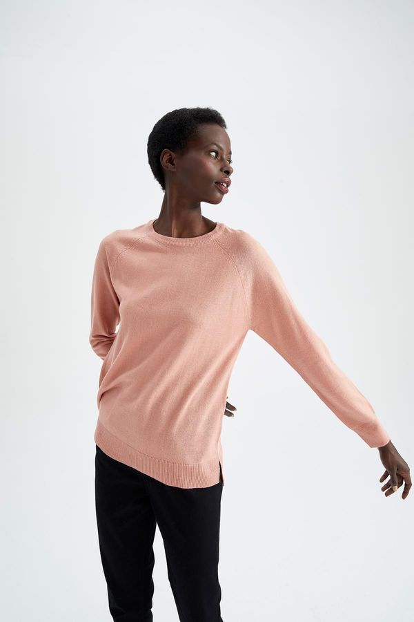 DEFACTO RELAX FIT CREW NECK CASHMERE TEXTURED EXTRA SOFT SWEATER