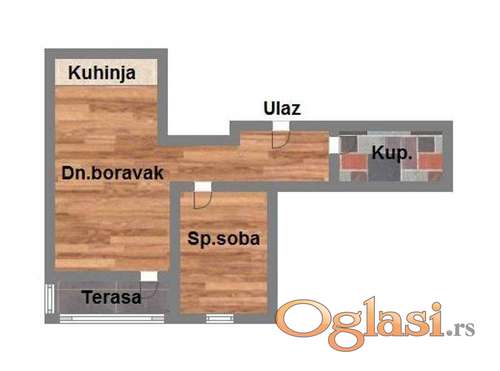 Dvosoban, Bulevar P. Pavla, 44m2