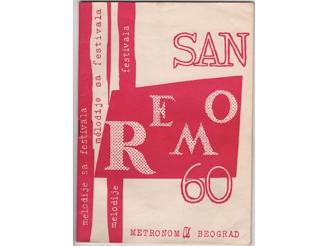 ** SAN REMO 1960. ** - MELODIJE SA FESTIVALA
