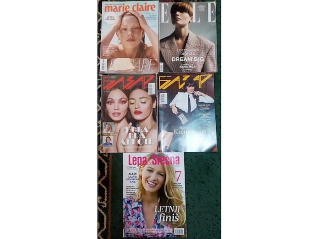 Časopisi za žene (Elle, Marie Clarie, Bazar...)