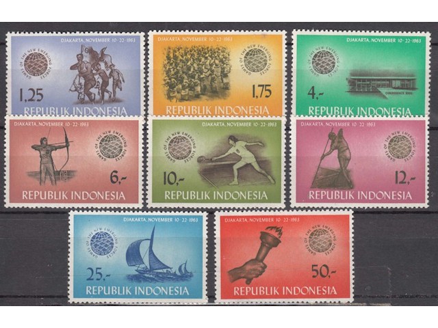 Indonezija 1963 Mi#413-420 **