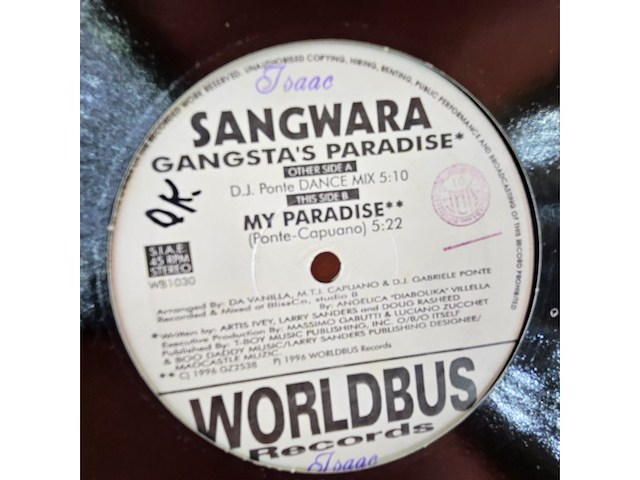 Sangwara ‎– Gangsta`s Paradise, LP, Maxi  45 RPM