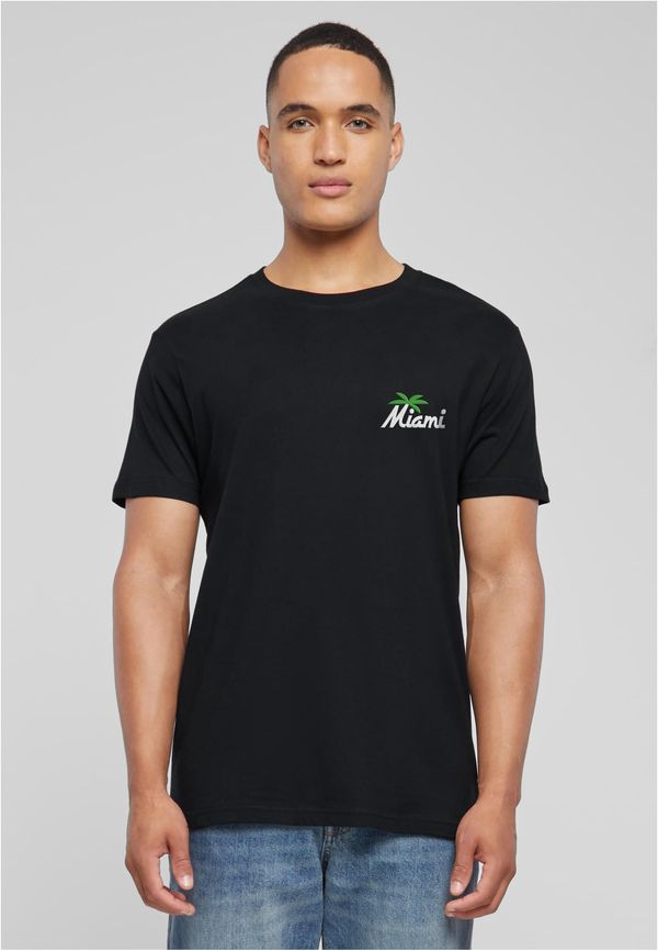 MEN'S T-SHIRT MIAMI PALM TREE EMB BLACK