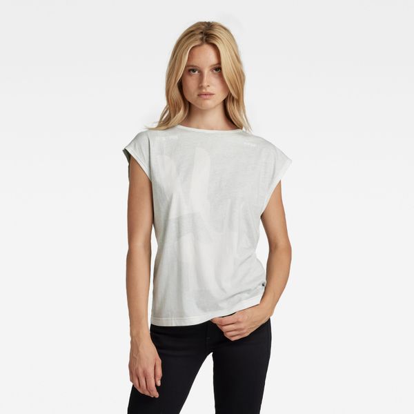 G-STAR TOP - ADJUSTABLE BACK GRAPHIC R T WHITE