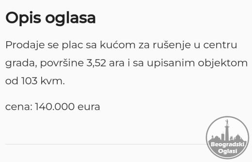 Kuća u centru Kragujevca