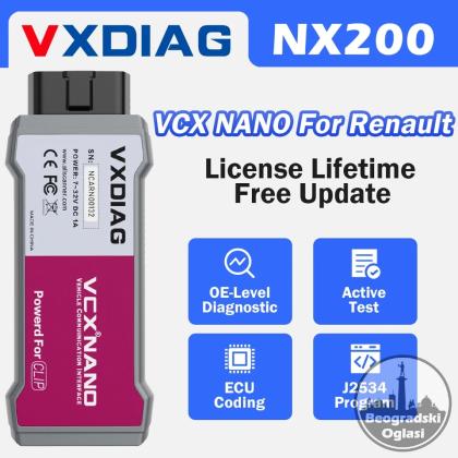 VXDIAG Nano NX200 za Renault OBD2 Dijagnostika