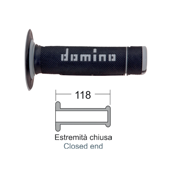 Domino navlake ručica BLACK/GREY GRIPS CROSS