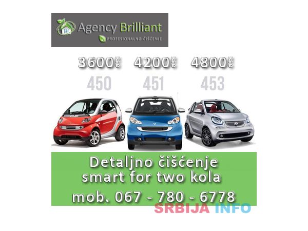 Detaljno čišćenje smart for two kola 3600 rsd - 4200 rsd – 4800 rsd