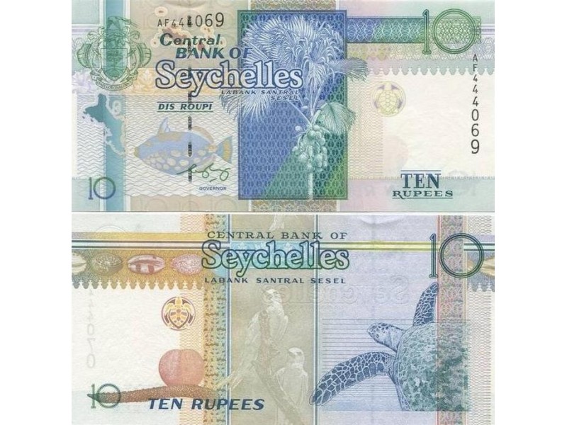 SEYCHELLES Šejšeli 10 Rupees 2005 UNC, P-36