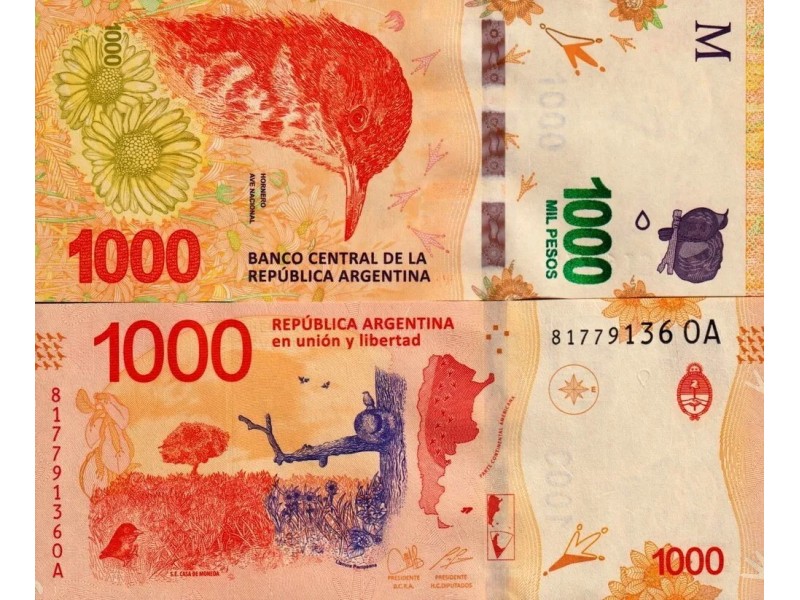 Argentina 1000 Pesos 2017 UNC, P-366