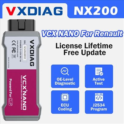 VXDIAG Nano NX200 za Renault OBD2 Dijagnostika