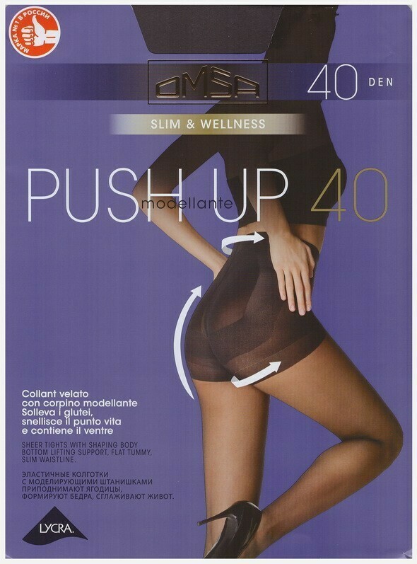 Omsa Push Up 40 den unihop carape