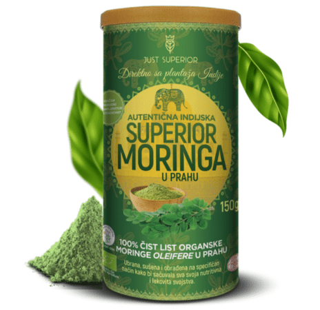 JUST SUPERIOR Moringa Oleifera Organski moringa prah 150g