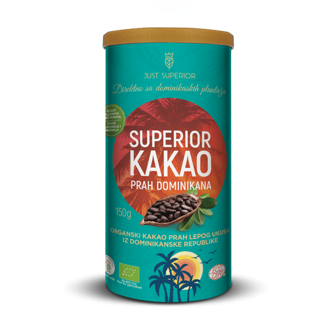JUST SUPERIOR Organski Kakao Prah Dominikana 150g