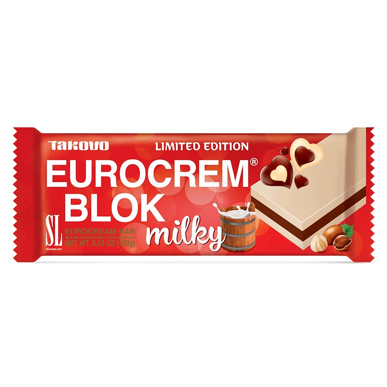 EUROCREM BLOK MILKY 100G