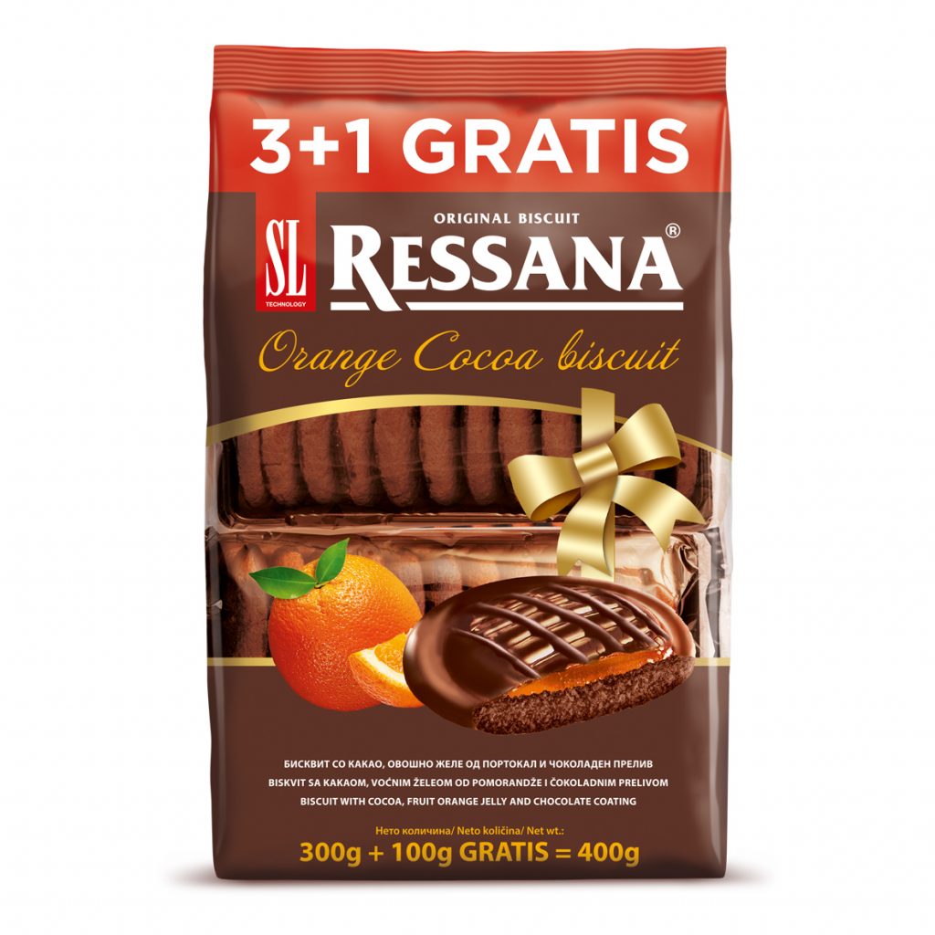 RESSANA PORTOKAL KAKAO BISCUIT (300+100G)