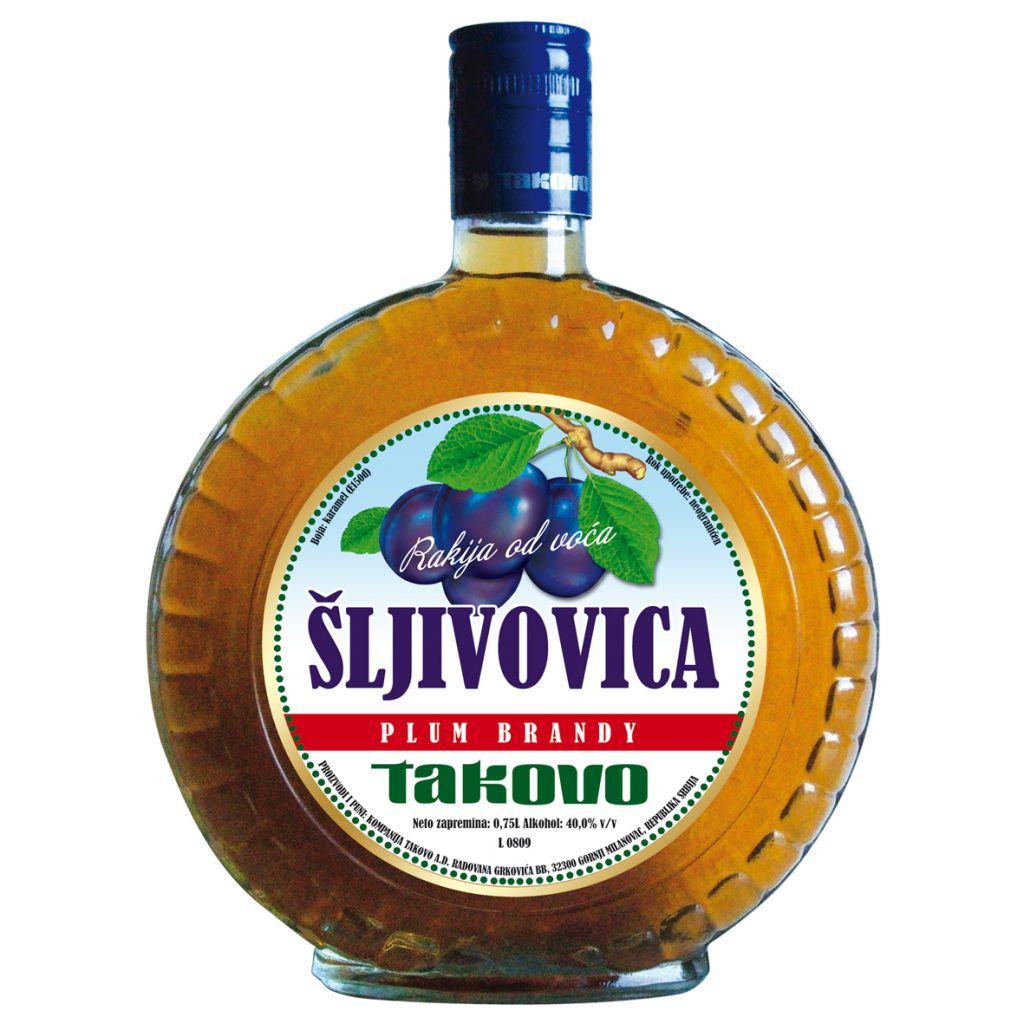 ŠLJIVOVICA 40%, ČUTURA 750ML