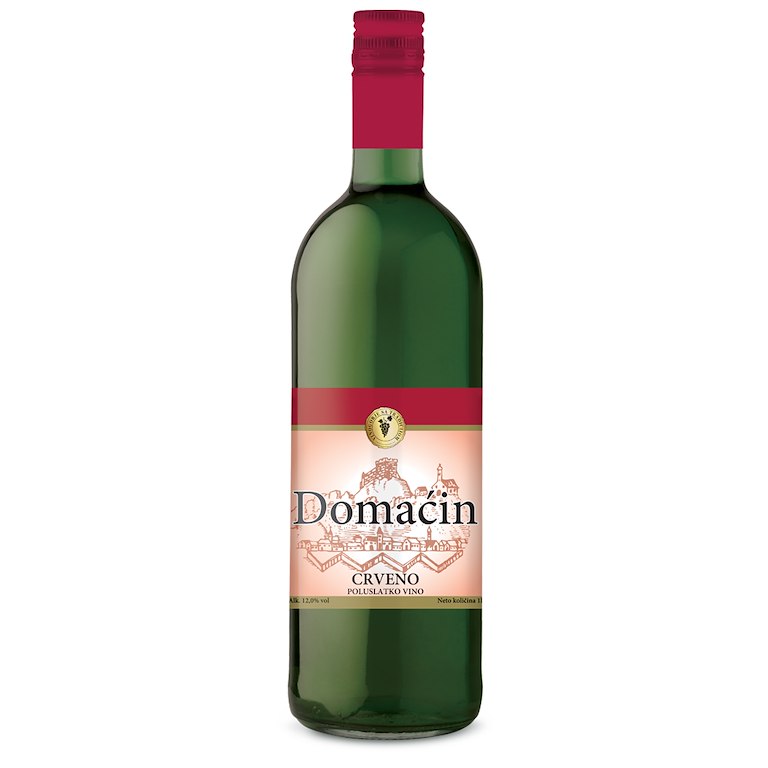 DOMAĆIN CRVENO VINO 12%, 1L