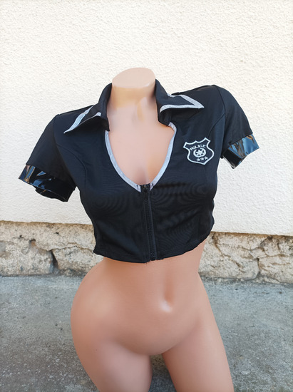 Crop Top Majica Sexy Policajka M