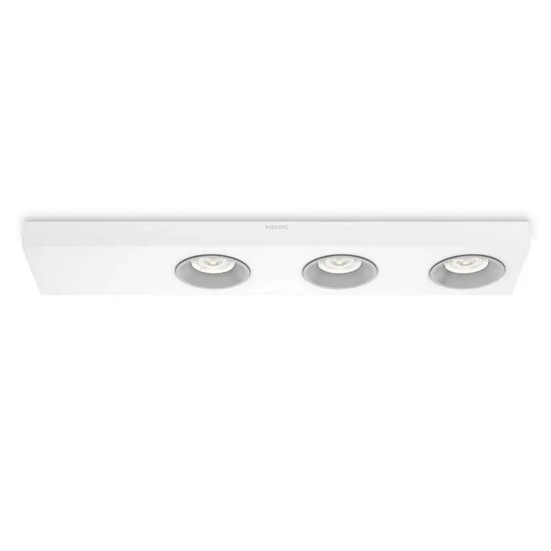 Philips Quine plafonjera, 3x4.5W, SELV, Bela