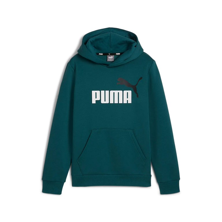 PUMA Duks za dečake ESS+ 2 Col Big Logo Hoodie FL B, 586987-08, Tamnozeleni