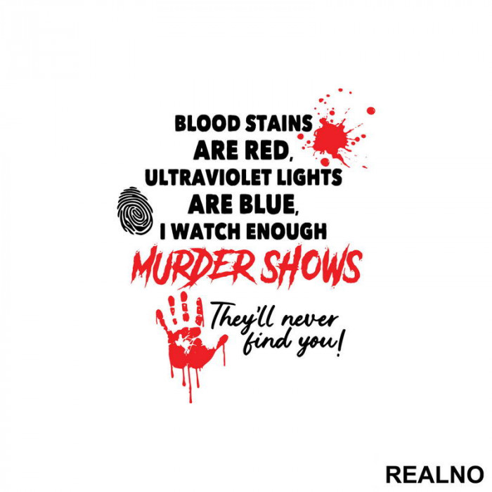 BLOOD STAINS ARE RED - HORROR - NALEPNICA