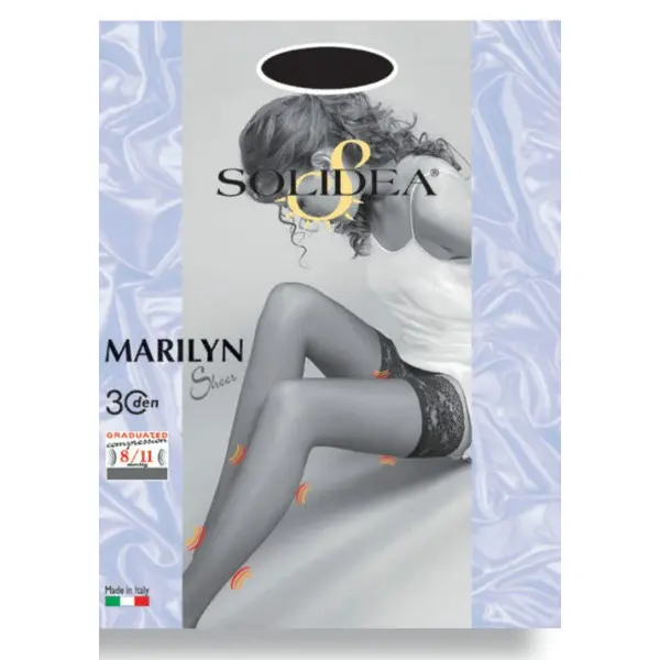 Calzificio Pinelli Prozirne čarape bez podvezica, 30 den, Solidea Marilyn 30 Car.Nero 3