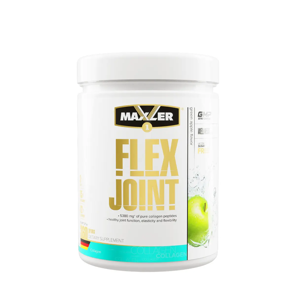 MAXLER Flex Joint Formula za očuvanje funkcije zglobova, ligamenata i hrskavice, Zelene jabuka, 360g