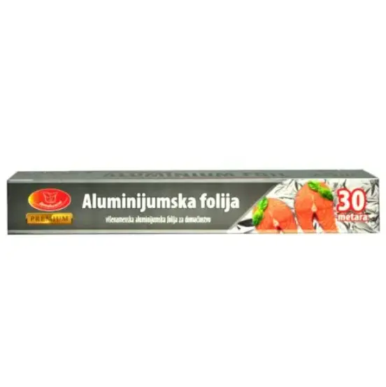 Domaćinski Aluminijumska folija 10 mikrona, 30m