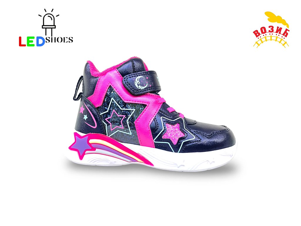 WNK black/pink star *SVETLEĆE*