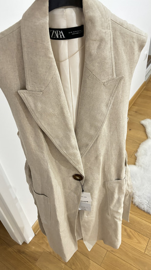Zara prsluk linen NOV