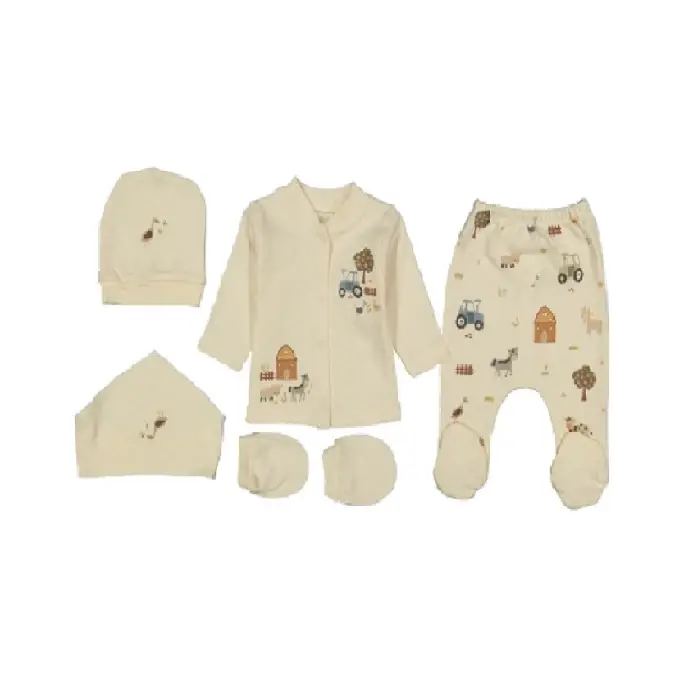 Set za bebe 235650, 5 delova, Bež