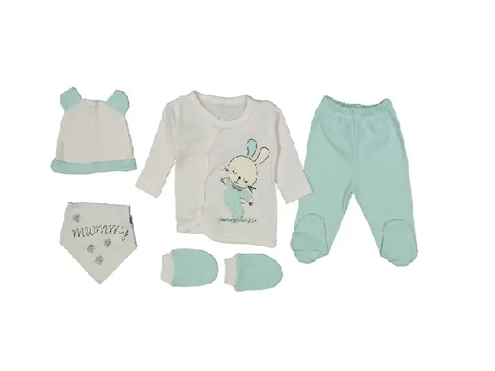 Set za bebe 240679, 5 delova, Zeleni